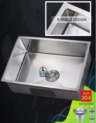 [KBHOME] 【READY STOCK】【SUS304】【MATT】【230MM】【SINKI SINGLE BOWL】SUS304 ...