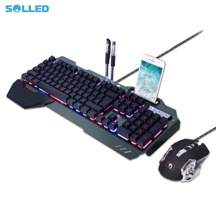 Wire Control Game Keyboard Mouse Combo Backlit Semi-Mechanical Gaming ...