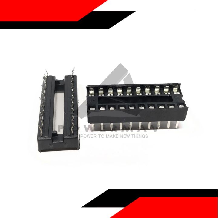 2pcs 20 pin ic socket holder 20p 20pin DIP IC Sockets Adaptor Solder ...