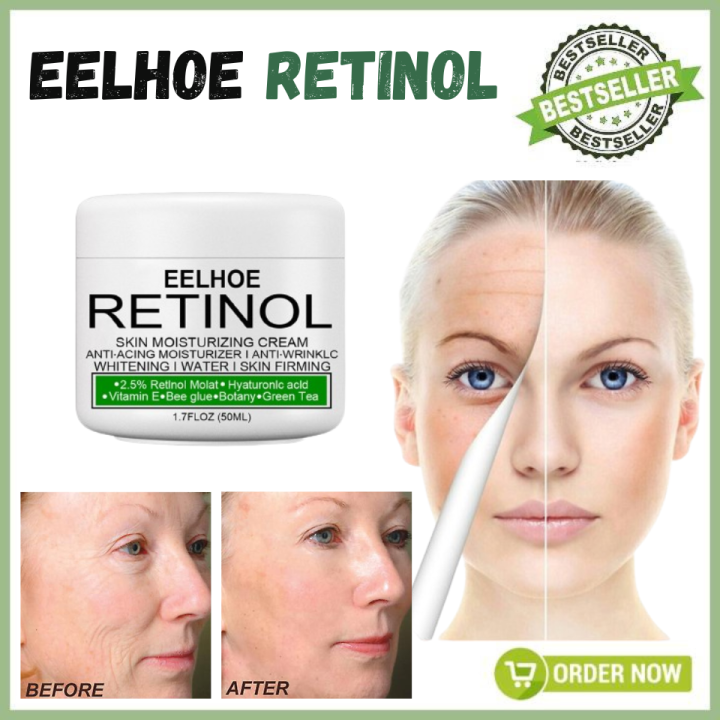 AUTHENTIC EELHOE RETINOL WHITENING CREAM Skin moisturizer Body lotion cream Korean Skin care ...