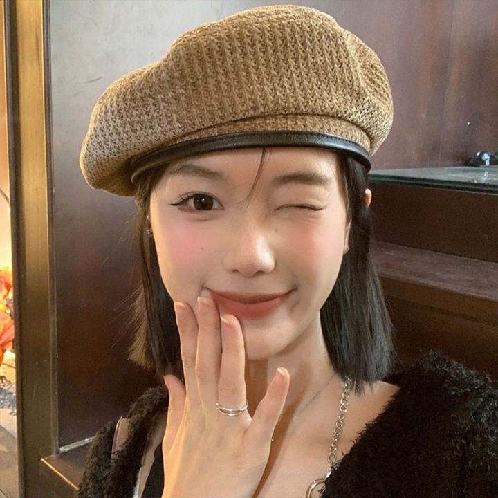 SKWN Maillard Beret Cap British Style Painter Hat Casual Artist Hat ...