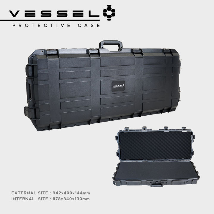 VESSEL VS9034 37" Tactical Trolley Waterproof Long Hard Case with ...