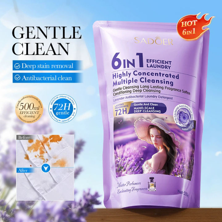SADOER薰衣草香氛抑菌清洁洁净衣物洗衣液SADOER Lavender Fragrance Antibacterial Cleansing ...
