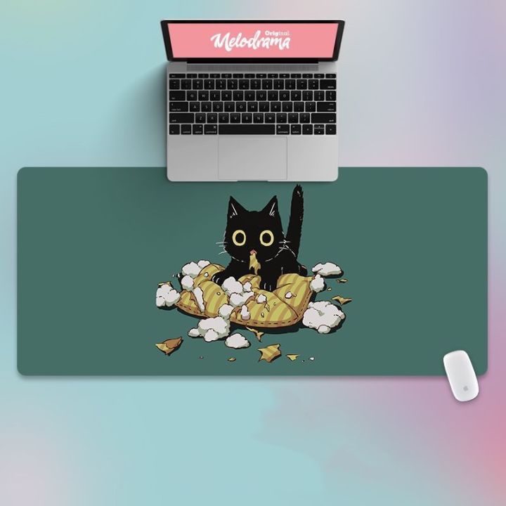 Black Cat Mouse Pad Oversized Book Desktop Customized Medium Small ...