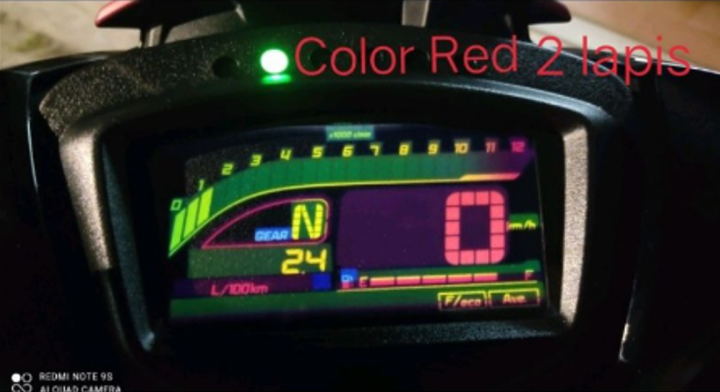 Y15ZR V2 Sticker Tinted Inner Digital Meter Speedometer Meter Colour ...