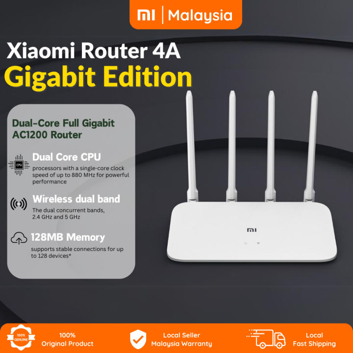 Xiaomi Mi Router 4A Gigabit Edition | Dual-Core Full Gigabit AC1200 Router | Lazada