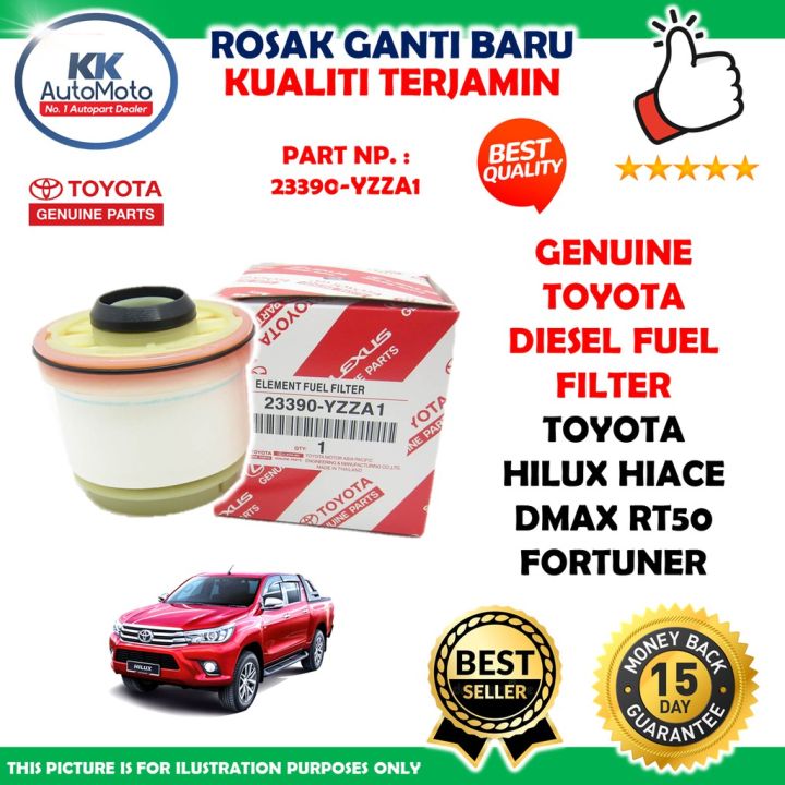 Genuine Toyota Diesel Fuel Filter Penapis Minyak - Toyota Hilux Hiace ...