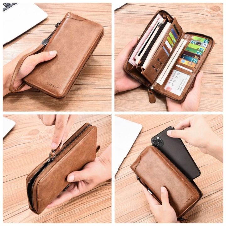 AI LIAN กระเป๋าใส่เงิน กระเป๋าสตางค์ซิปยาว บัตรแบรนด์ จุได้มาก ที่ใส่ ...