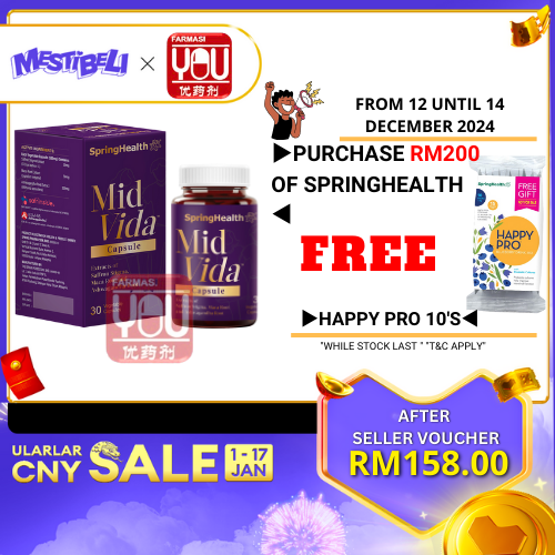 [YOUPHARMACY] SpringHealth Mid Vida Vegetable Capsules 30 Capsules foc ...