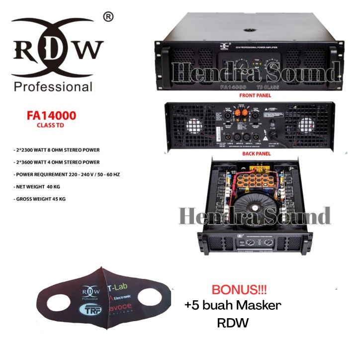 Power Amplifier RDW FA 14000 CLASS D | Lazada Indonesia