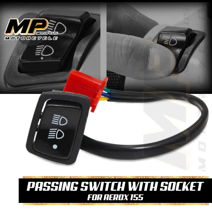 Motoplus Domino Passing Light Switch 3 way with Socket for Honda ...