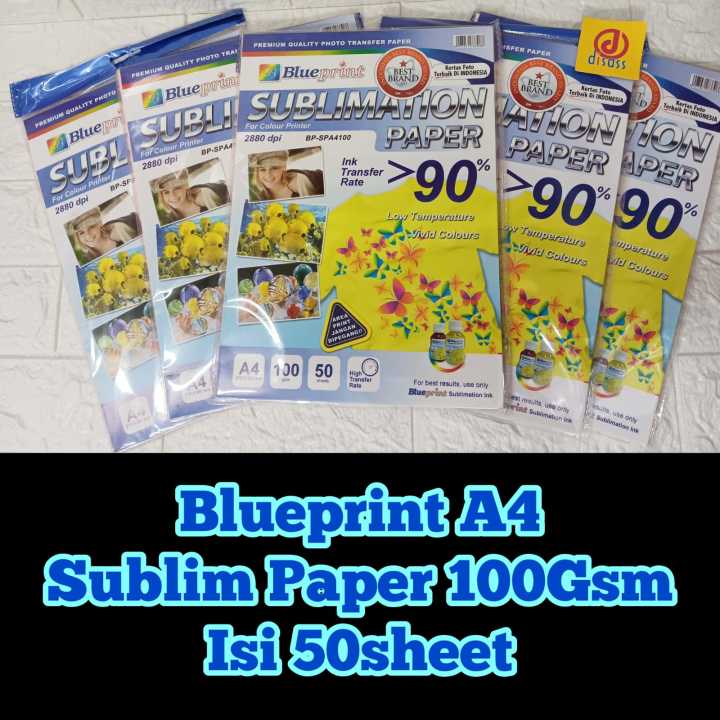 KERTAS SUBLIM BLUEPRINT A4 SUBLIMATION PAPER | Lazada Indonesia