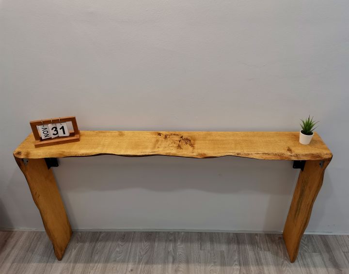 Natural Solid HardWood LiveEdge Curve Creatif Design Wood Leg Stand ...