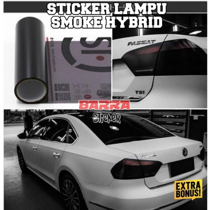 Sticker Skotlet Lampu Hybrid Smoke Hitam Doff Transparan Untuk Lampu ...