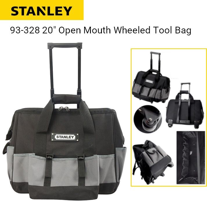 Stanley 93-328 20" Open Mouth Wheeled Tool Storange Box Bag STST93328 ...