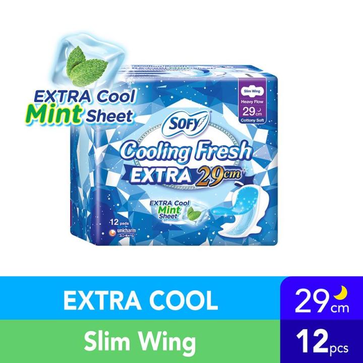 Sofy Cooling Fresh Extra Night Slim Wing 29cm 12s | Lazada