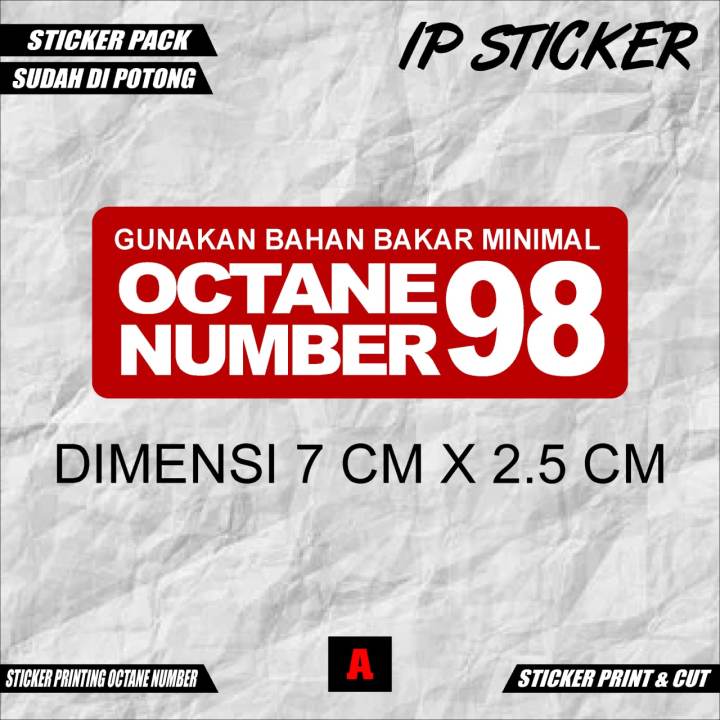 Sticker Pack OCTANE BAHAN BAKAR Dimensi 7cm x 2.5 cm - Sticker Pack ...