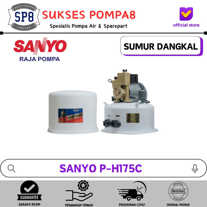 Pompa Air SANYO P-H175C Otomatis / Pompa Air Sumur Dangkal | Lazada Indonesia