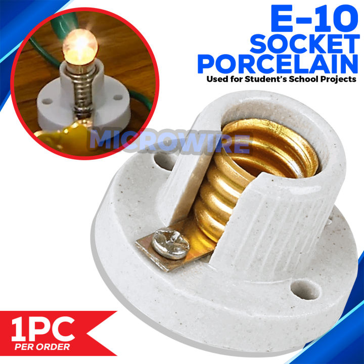 PORCELAIN SOCKET E-10 E10 USED FOR STUDENTS PROJECT SCHOOL | Lazada PH