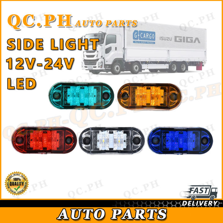 QC.PH 12V 24V LED Highlight Car Truck Side Lights The Width Light ...