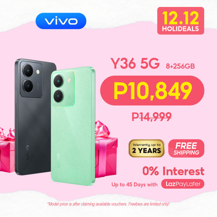 【NEW】vivo Y36 5G cellphone 8GB RAM 256GB Big Storage mobiles phone 240Hz Gaming touch sampling ...