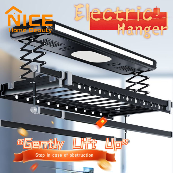 Modern Electric Ceiling Clothes Hanger Automated Laundry Rack Electric ...