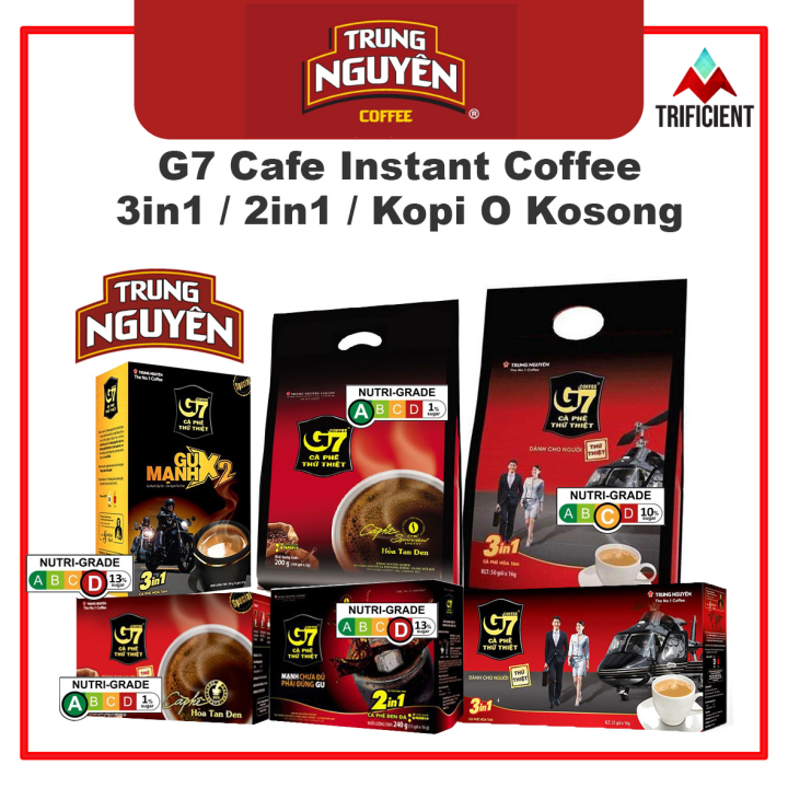 (SG READY STOCK) G7 Cafe Instant Coffee 3 in 1 & 2 in 1 / Kopi-o Kosong / Gu Manhx2 | Lazada ...