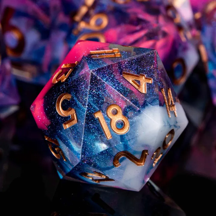 【Special offer】 D20 D And D Rpg Sharp Edge Flower Handmade Polyhedral ...