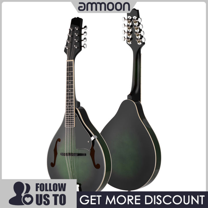 [ammoon]Mandolin A Style 8 Strings Basswood Body Fingerboard Adjustable ...