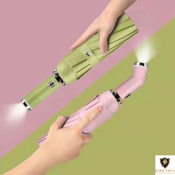 Kaisa Automatic umbrella handle with LED lights umbrella body with ten ...
