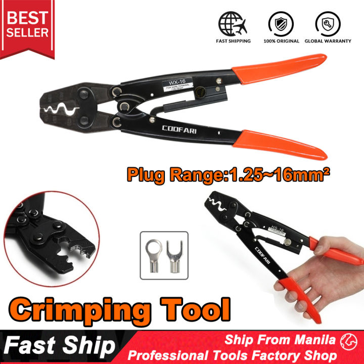 Coofari Wx 16 Hs 16 125 16mm Crimping Pliers Cable Lug Crimper Tool Bare Terminal Crimper Hand