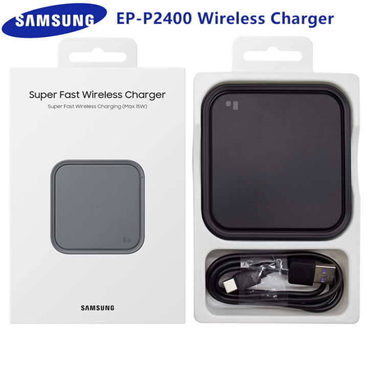 Samsung 15W QI Wireless Charger EP-P2400 Fast Charge Pad For Galaxy S22 S21 S20 Ultra S10 Note ...