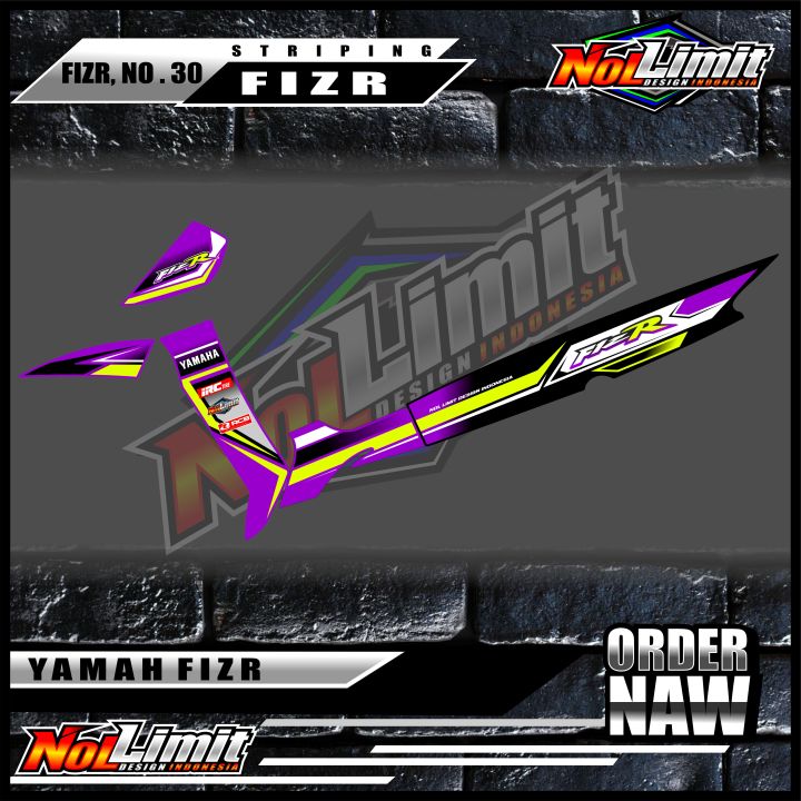 Sticker Striping FIZ R- Sticker Striping Variasi Motor FIZ R Motif ...