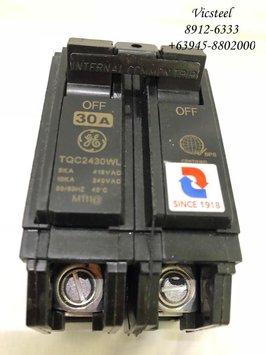 GE Circuit Breaker TQC 2 pole Bolt on 15 amp 20 amp 30 amp 40 amp 50 amp 60 amp 70 amp 100 amp ...