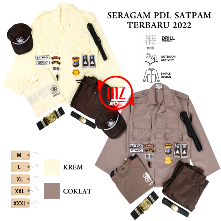 Baju Seragam PDL Security Satpam Model Terbaru / Pakaian Pria / Hitam ...