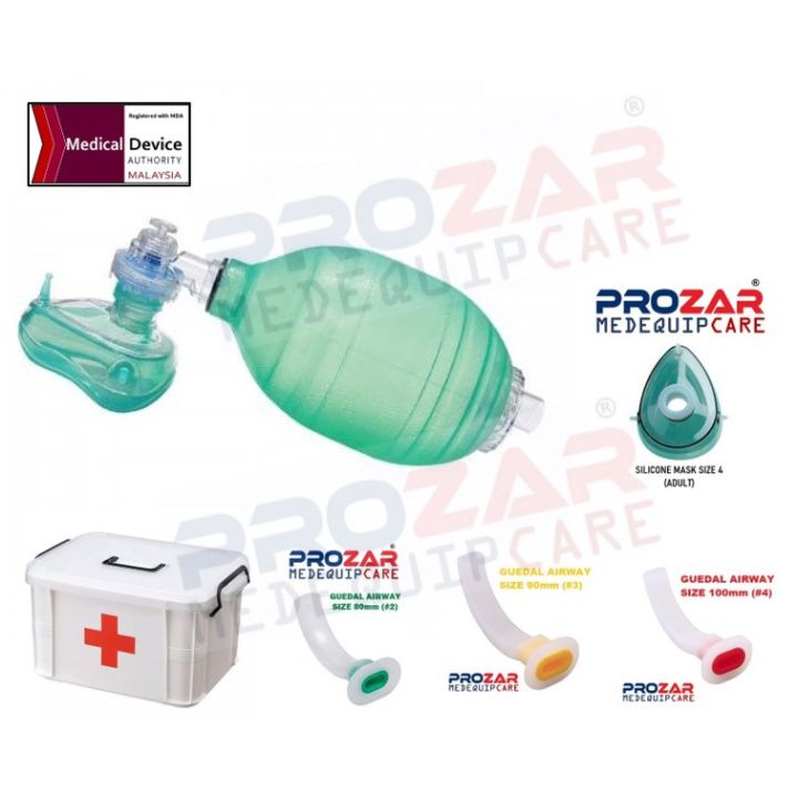 AMBU BAG SILICONE REUSABLE AUTOCLAVABLE RESUSCITATOR BAG ADULT FREE ...