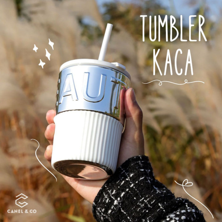 Glass Cup With Lid Straw Water Iced Coffee Tea Drinking Tumbler Fairy ...