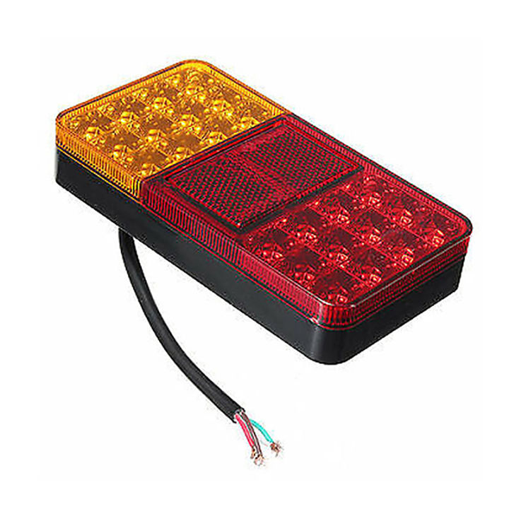 XUNYU ไฟท้ายรถบรรทุก12V ไฟท้ายรถบรรทุกไฟสัญญาณ24 LED กันน้ำเรือรถพ่วงรถ ...