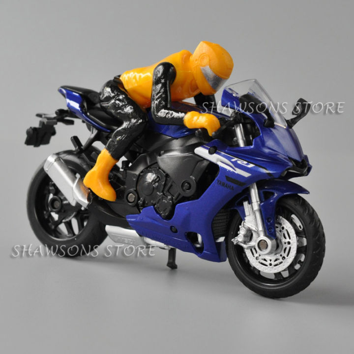 1:18 Scale Diecast Motorcycle Model Toy Yamaha YZF-R1 Sport Bike With ...