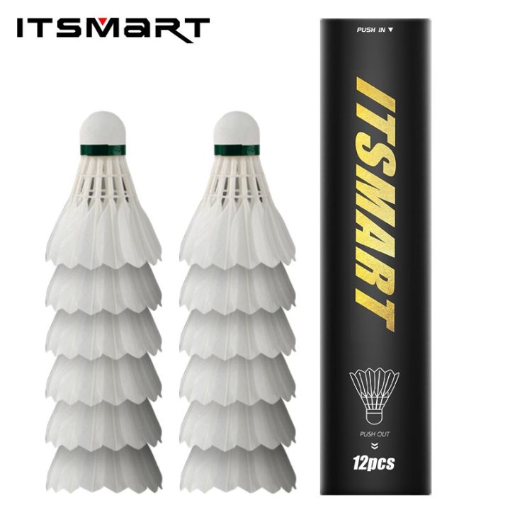 6/12pcs Feather Shuttlecocks Badminton Shuttlecock with Box ...