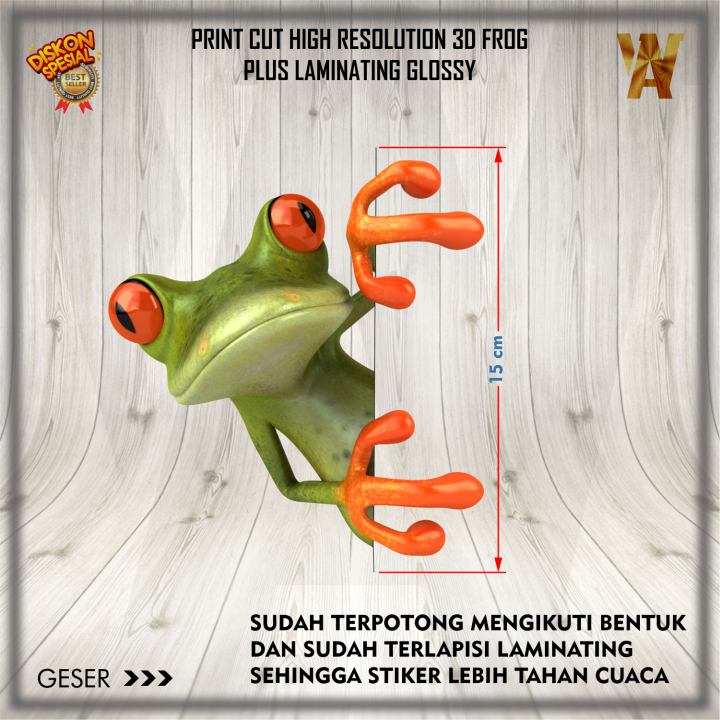Stiker Kodok Print Cut Sticker Lucu Keren Untuk Body Motor atau Mobil ...