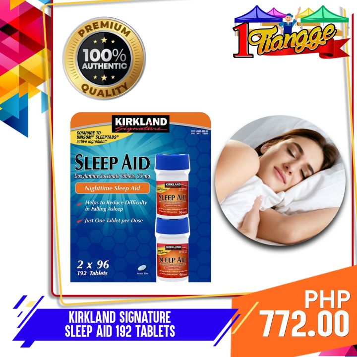 1Tiangge Kirkland Signature Sleep Aid, 192 Tablets 100% AUTHENTIC ...