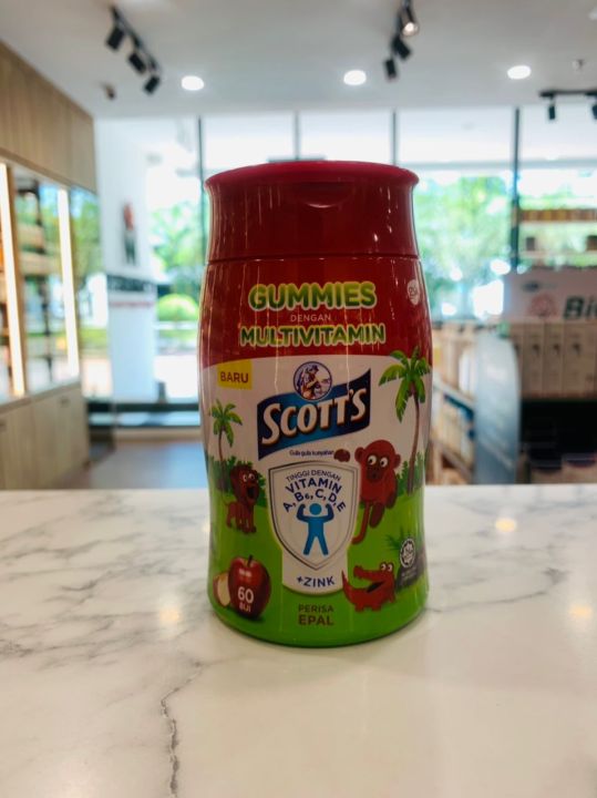 SCOTT'S MULTIVITAMIN GUMMIES APPLE FLAVOUR 60S | Lazada