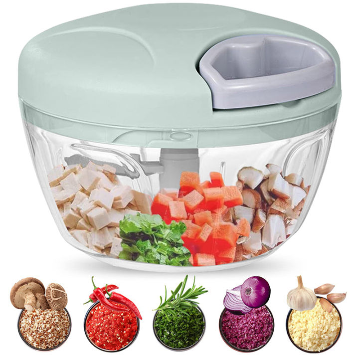500/900ML Hand/Electric Chopper Manual Rope Food Processor Cutting ...