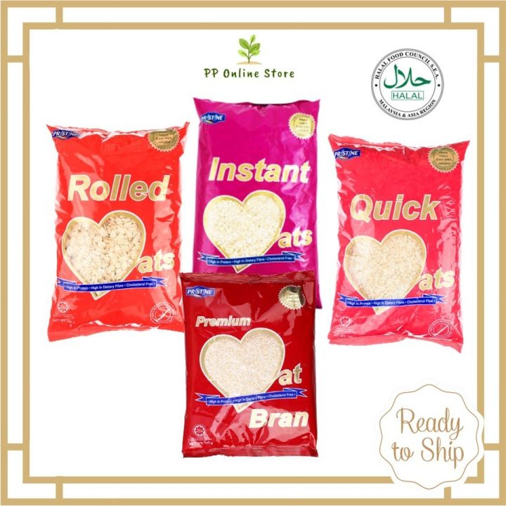 PRISTINE Australia Oat Bran 500g/Quick Oats 750g/Instant Oats 750g/Rolled Oats 750g | Lazada