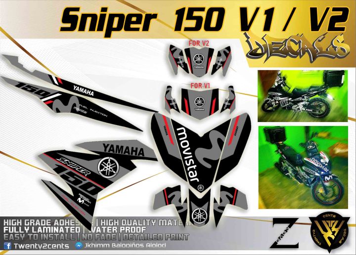 Yamaha Sniper 150 v1 / v2 High-Quality Decals and Stickers | Lazada PH