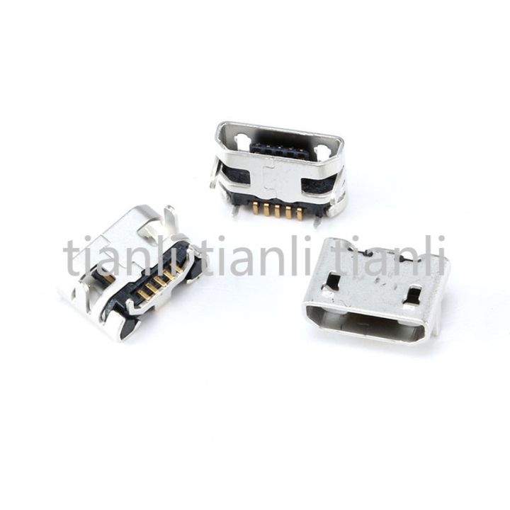 Micro USB Connector 5 Pin usb Jack charging Socket Female For MP3/4/5 ...
