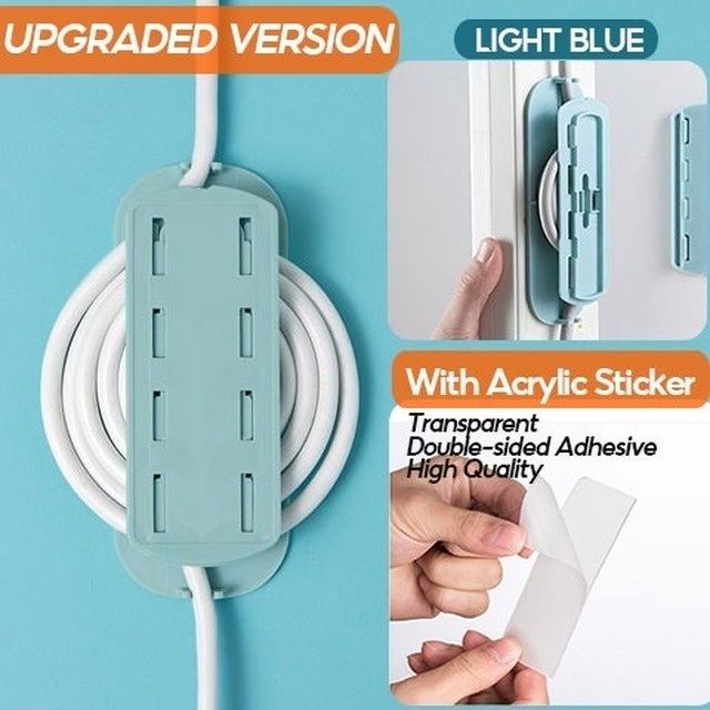 Wall Mounted Socket Extension Sticker Self Adhesive Power Strip Fixator ...