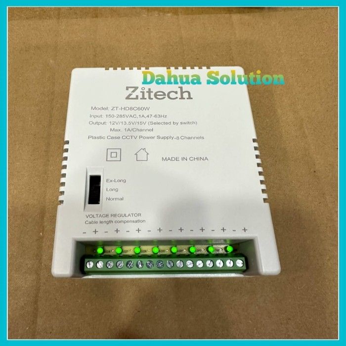 Power Supply 8 Channel Zitech 12V 120 watt Adaptor CCTV | Lazada Indonesia