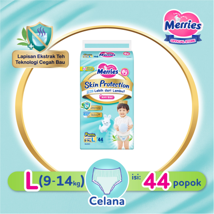 Merries Skin Protection Popok Perlengkapan Bayi Anti Bau Tipe Celana ...
